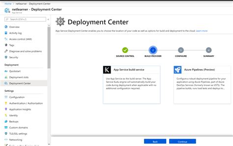 deploying asp core 3 1 to azure app service wake up and code