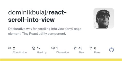 github dominikbulaj react scroll into view declarative way for