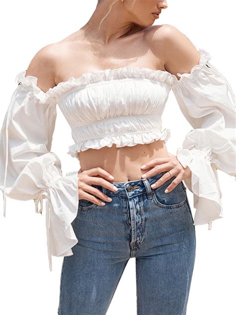 White Crop Top Off Shoulder Ubicaciondepersonas Cdmx Gob Mx