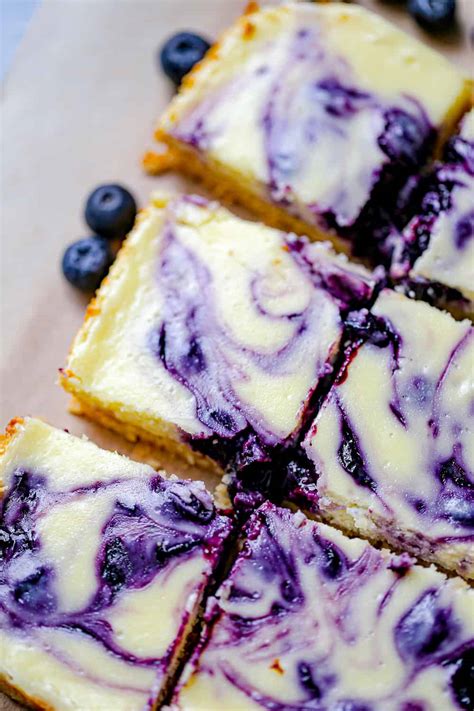 Blueberry Lemon Bliss Cheesecake Bars The Baking Chocolatess