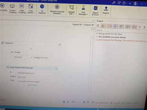 operation has timed out error in send outlook mail message activity in