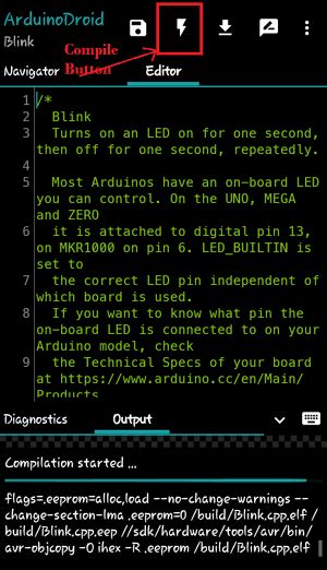 learn how to program arduino board by using smartphone