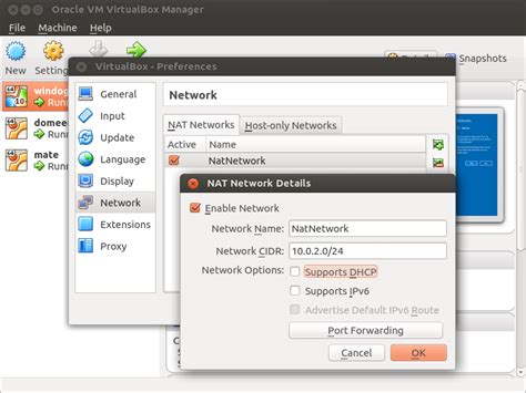 virtualbox nat network port forwarding
