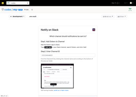 slack add ons dotenv