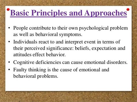 Basic Assumptions And Principles Of Cognitive Behavior Therapy