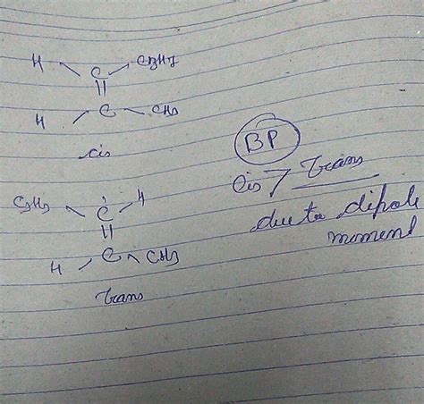 Q4 Draw Cis And Trans Structure For Hex 2 Ene Which Isomer Will Have