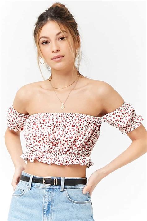 Floral Print Crop Top Tops Floral Print Crop Top Latest Trends