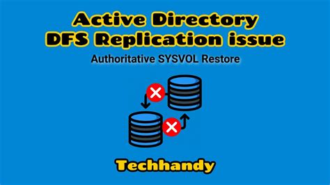 dfs replication issue authoritative sysvol restore youtube