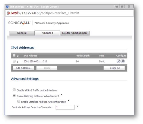 how can i configure the sonicwall wan x1 interface with static ip
