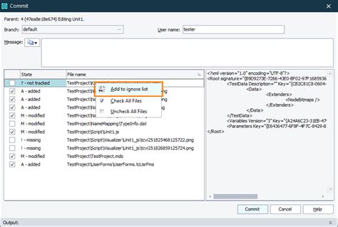 ignoring certain files and folders testcomplete documentation