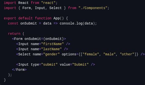 how to create composable forms using react hook form compound