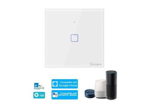 sonoff t1eu1c tx 1 gang inteligente wifi wall light interruptor 433mhz