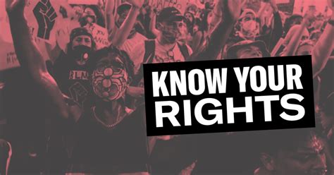 Know Your Rights Protesting And Demanding Justice Aclu Of South