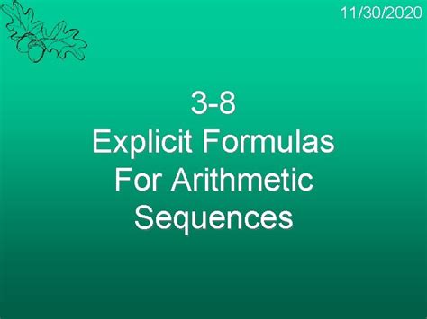 10 6 14 Recursive Formulas For Arithmetic Sequences