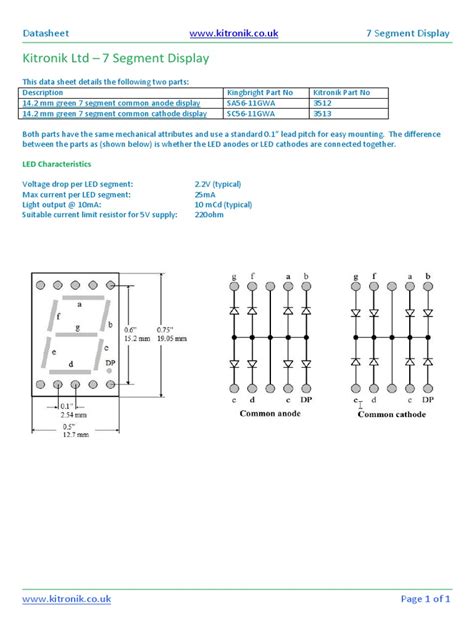 7 Segment Display Datasheet Bubblelasopa