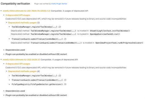 intellij codewind 0 13 0 uses deprecated api which may be removed in