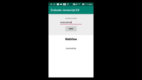 android webview evaluatejavascript example youtube