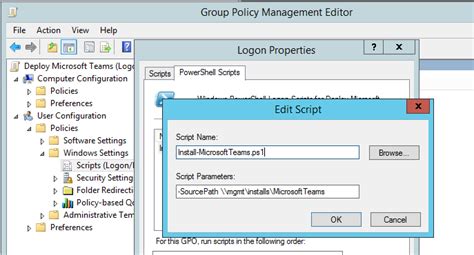 run powershell logon script as administrator