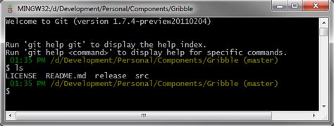 adding the current time to the git bash prompt on windows