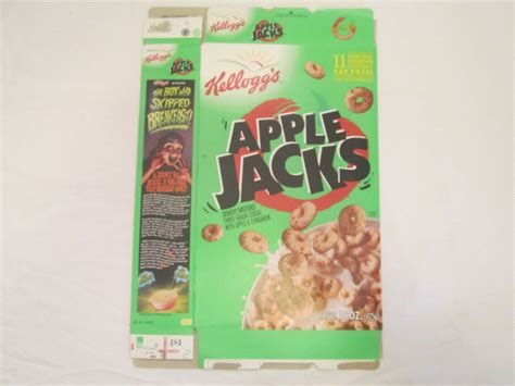 Kelloggs Empty Cereal Box 1998 Apple Jacks Team Adventure 15 Oz [a6e4