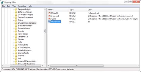 ide delphi predefined environment variables stack overflow