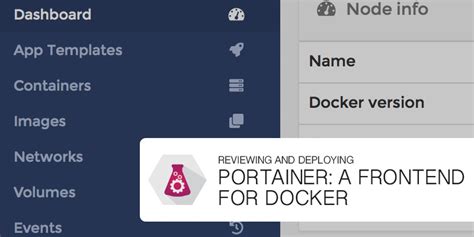 portainer using a front end to manage docker serverlab