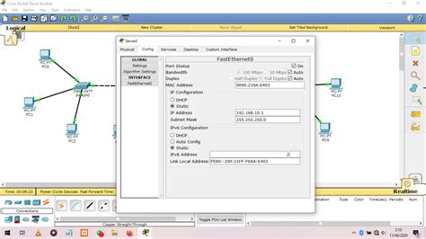 konfigurasi ip address secara otomatis pada end devices cisco packet