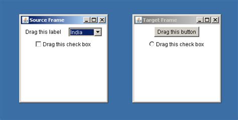 drag and drop components from one frame to another frame