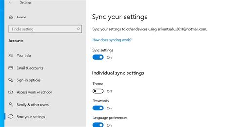 enable or disable syncing theme in windows 10 sync your settings