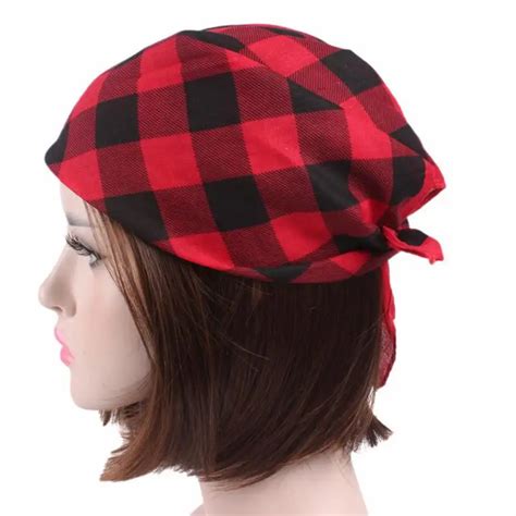 Fashion Classic Plaid Top Knot Headband Turban Elastic Knotted Head