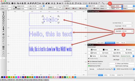 textbox text stretching lightburn software questions lightburn