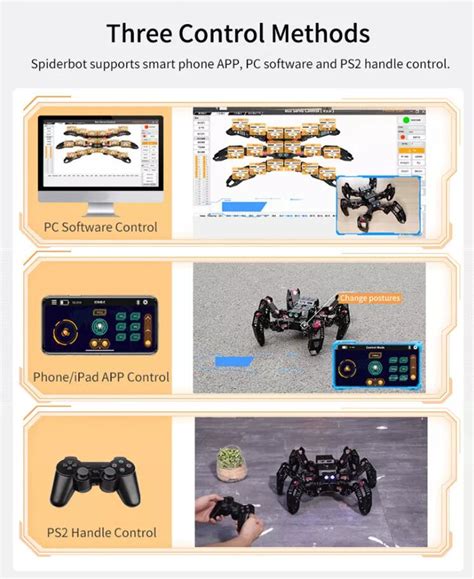 hiwonder robot de programación spiderbot kit de desarrollo secundario