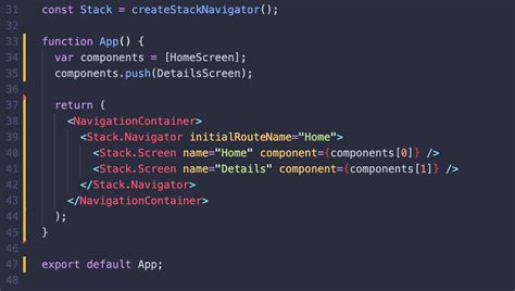 javascript react native add screens dynamically stack overflow