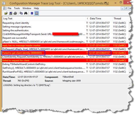 sccm 2012 failed to get client identity 80004005 ronnipedersen