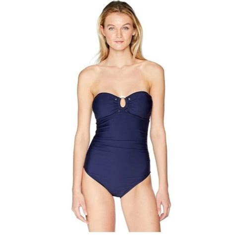 Calvin Klein Swim Calvin Klein Solid Bandeau Onepiece Swimsuit
