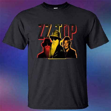 New Zz Top Rock Band Legend Personels Mens Black T Shirt Asian Size S
