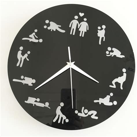 nouveau 3 d sex appeal horloge murale adulte couples chambre parure