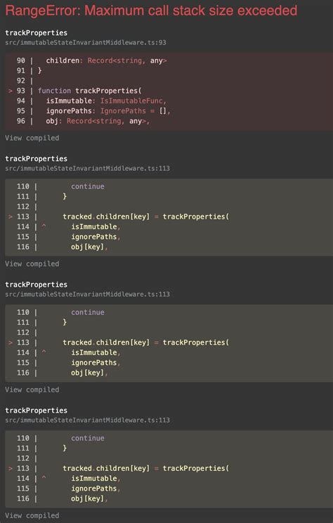 immer maximum call stack size exceeded · issue 925 · reduxjs redux