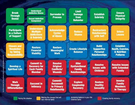 30 tasks of recovery map