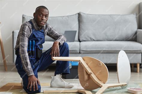 Premium Photo Full Length Portrait Of African American Handyman