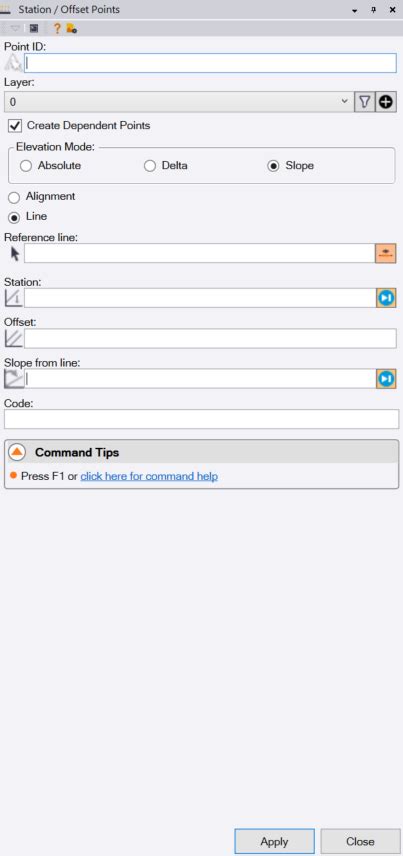 station offset points command rps data prep toolbox myrockpile