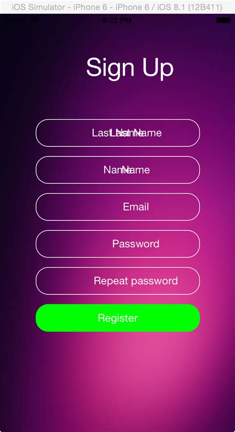ios uitextfield placeholder alignment scrolling trouble