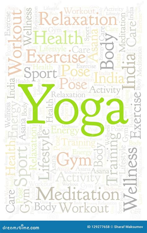 Yoga Vertical Word Cloud Stock Illustration Illustration Of Body
