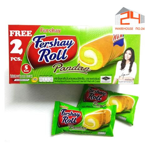 ส่งไว🚀24ชม Fershay Roll เฟอร์เชย์ โรล เค้กโรลสอดไส้หลากรส 20g จุ 12