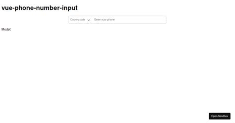 vue tel input with vue form generator forked codesandbox