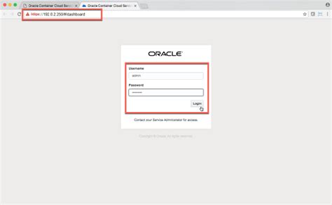 running a docker container with oracle container cloud service in three