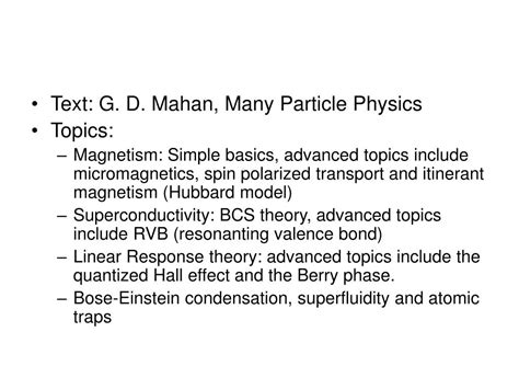 Ppt Condensed Matter Physics Powerpoint Presentation Free Download