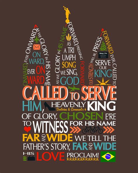 Printable Missionary Called To Serve Art Poster Sister Customized