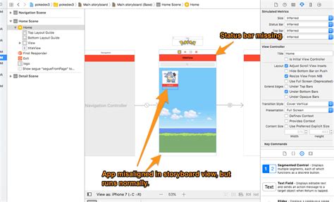 ios how to show status bar in storyboard of xcode itecnote
