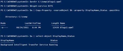 copying properties to another object powershell station